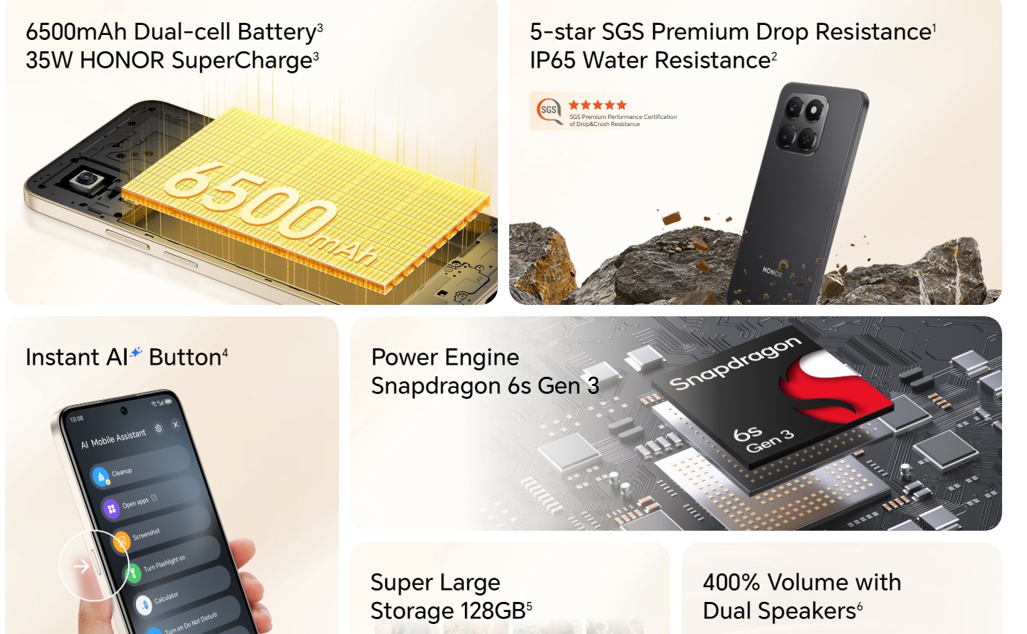 HONOR представила смартфон X7d 5G с аккумулятором 6500 мАч и Snapdragon 6s Gen 3